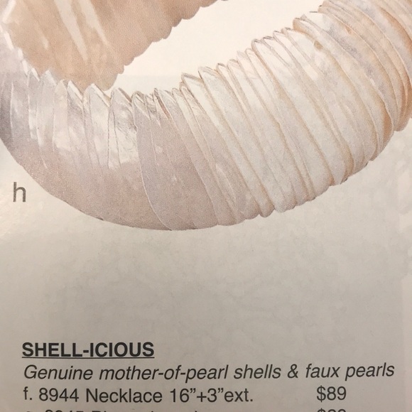 Park Lane | Jewelry | New Park Lane Genuine Shells Faux Pearls Necklace ...